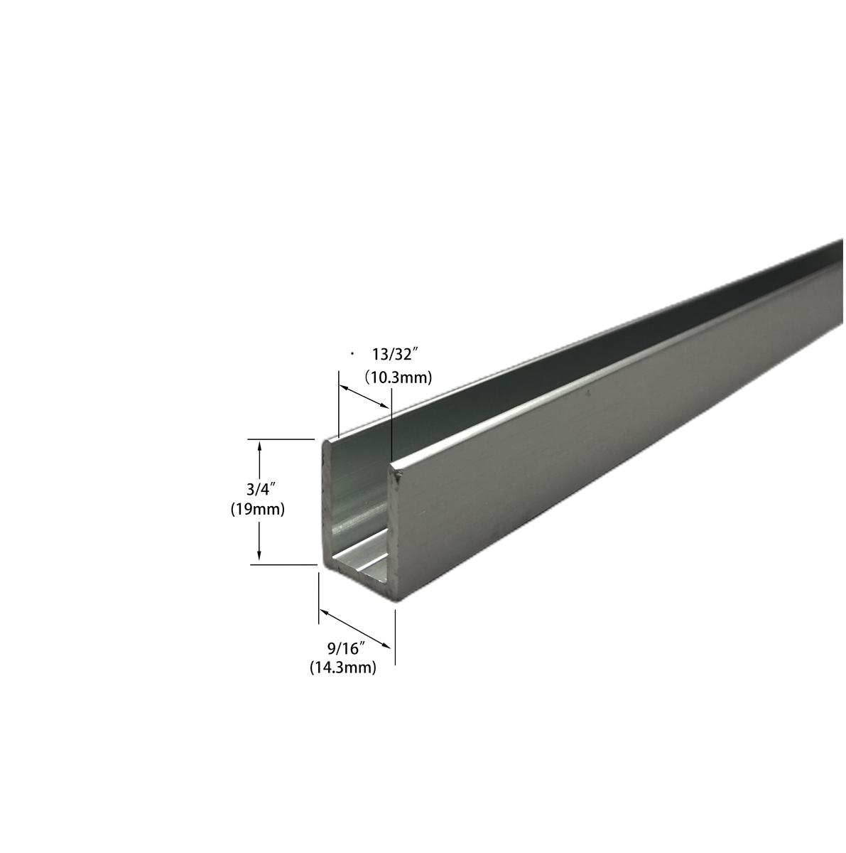 SDCD38 : 3/4" (19 mm) high profile Deep U-Channel, Fit for 3/8" Glass ...
