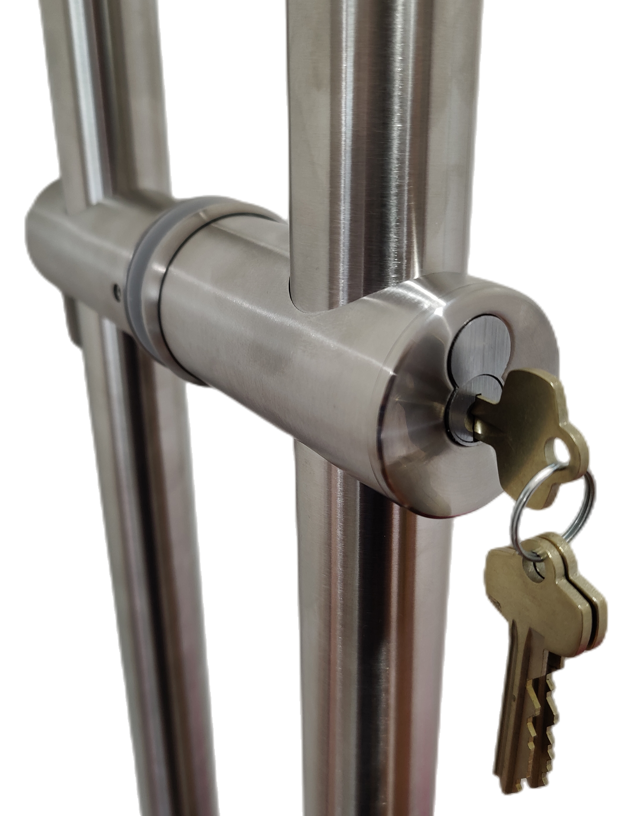 LPH103A : Locking Pull Handle, Dia 1-3/8" x 59-1/8" overall length ...