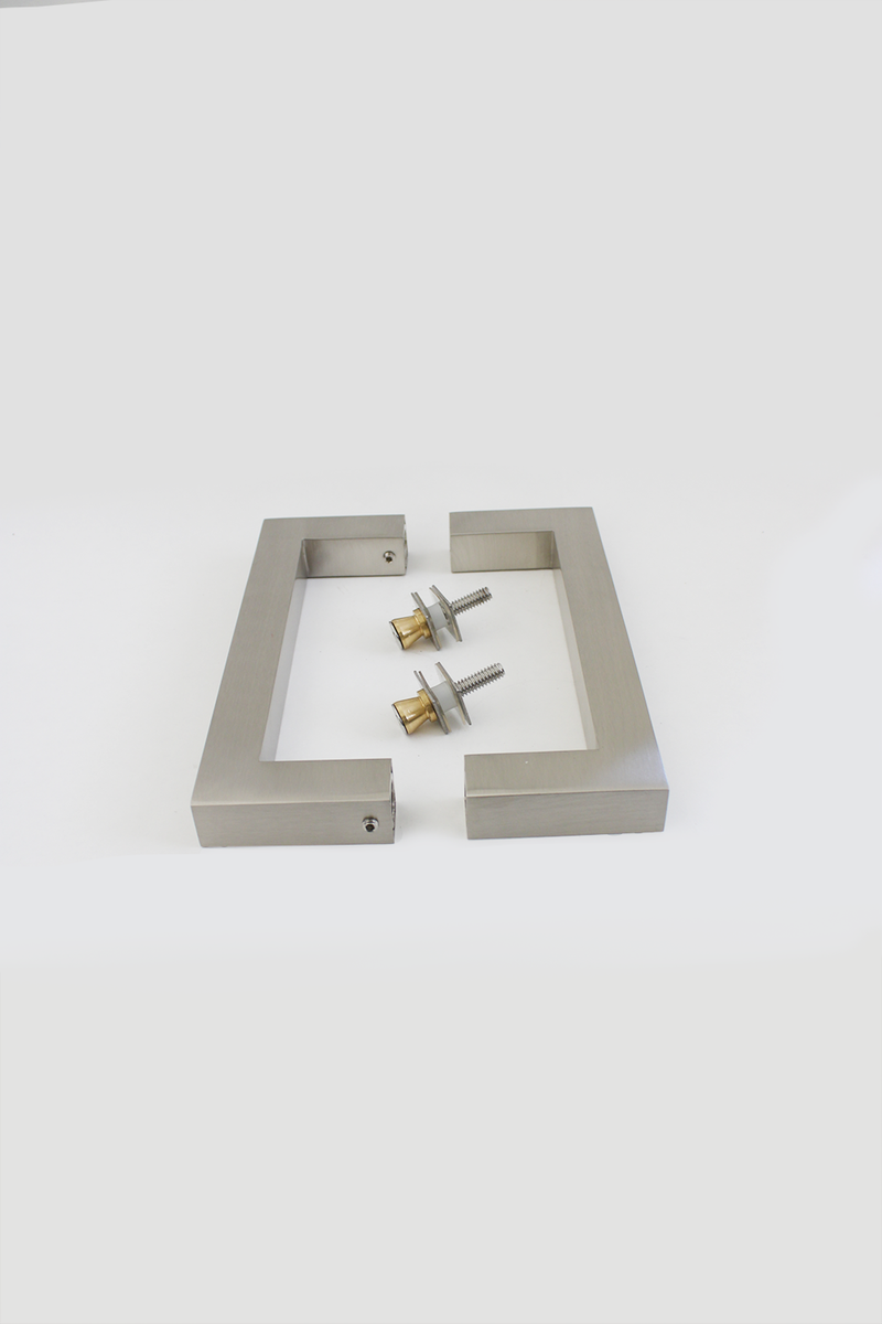 SQ6X6BR: Brass Back-to-Back Square Tubing Mitered Corner Pull Handles ...
